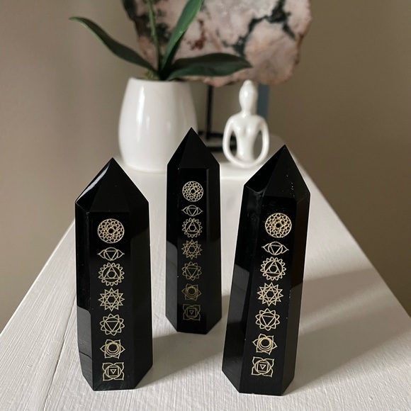 Other | Chakra Symbol Obsidian Tower | Poshmark